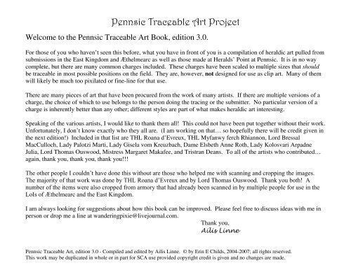 Pennsic Traceable Art Project - Æthelmearc College of Heralds