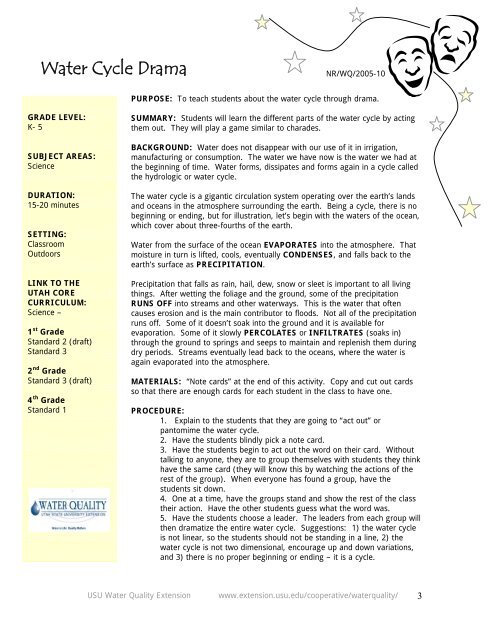 Water Cycle Drama - Utah 4-H