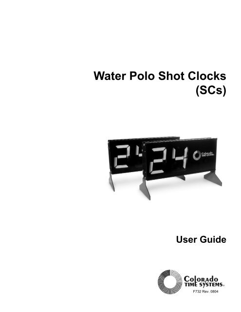 Water Polo Shot Clocks - Colorado Time Systems