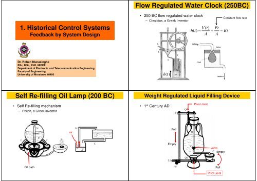 1. Historical Control Systems Flow Regulated Water Clock (250BC ...