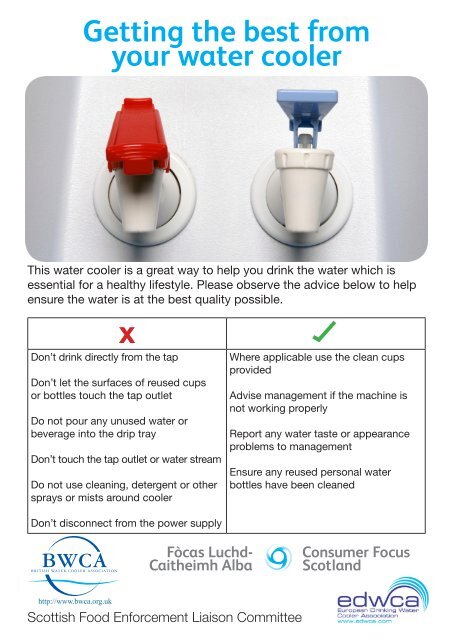 x Getting the best from your water cooler - Consumer Focus