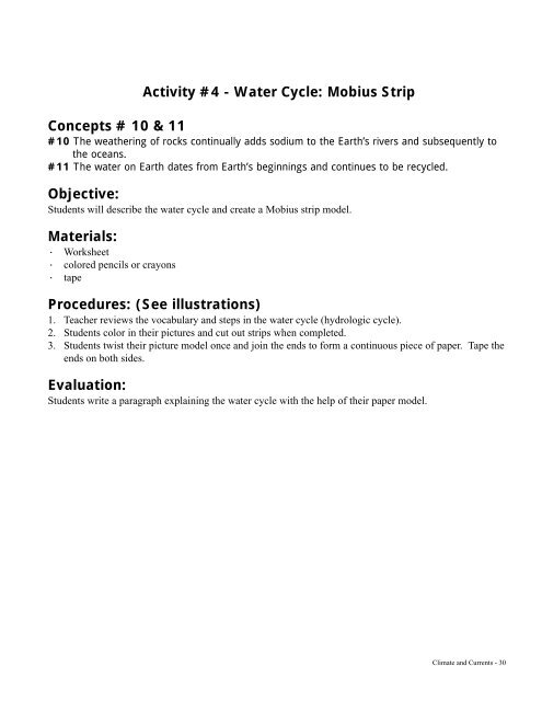Water Cycle: Mobius Strip