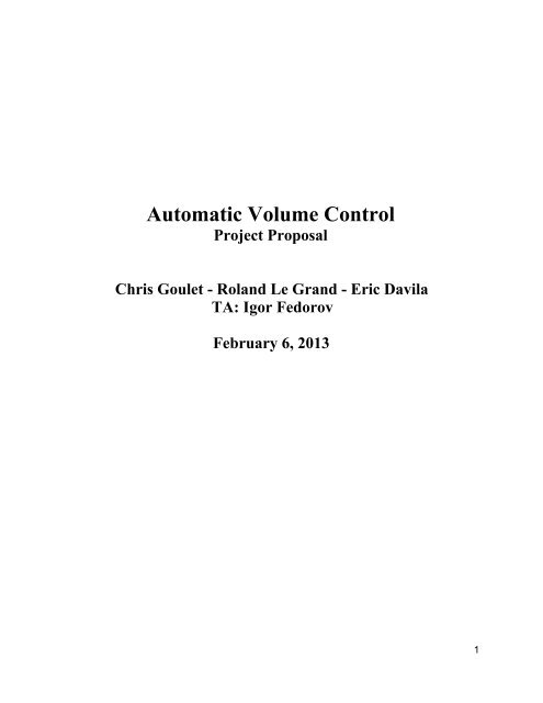 Automatic Volume Control