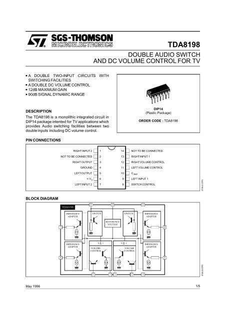 double audio switch and dc volume control for tv - ClassicCMP