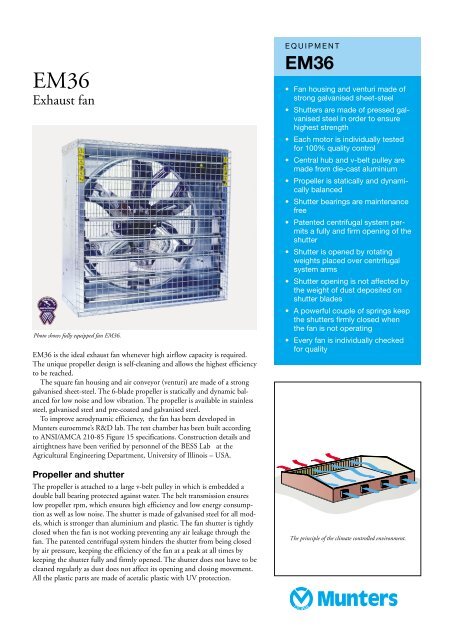 Exhaust fan - Munters