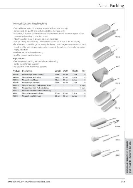 Nasal Packing Merocel Sta