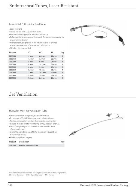 Endotracheal Tubes, Laser