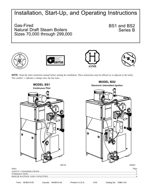 Installation, Start-Up, and Operating Instructions - Guest Home Page