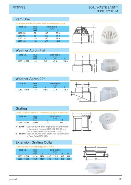 SOIL, WASTE & VENT PIPING