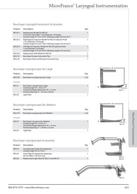 MicroFrance ® Laryngeal