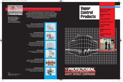 Vapor Control Products Condensed Sales Brochure - Protectoseal
