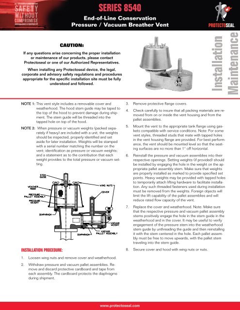 Installation & Maintenance - Protectoseal