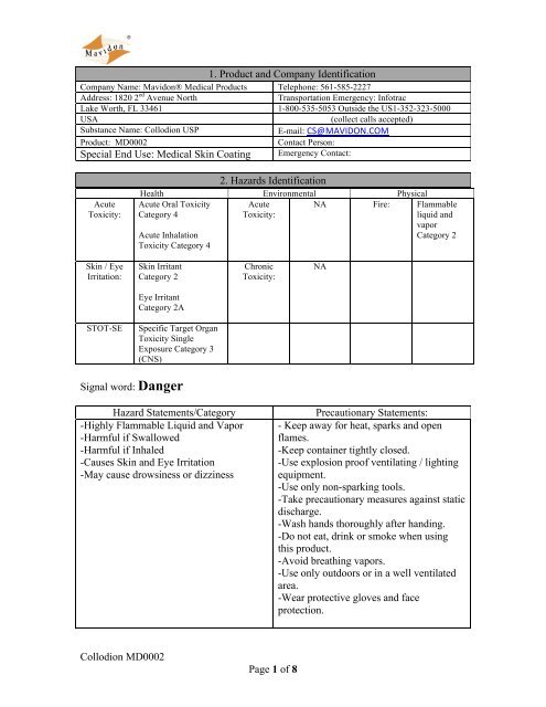 Collodion USP - Mavidon