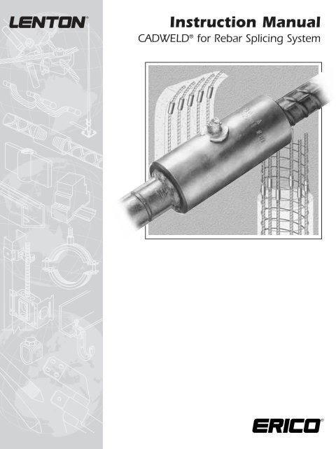 Instruction Manual, CADWELD for Rebar Splicing System - Erico