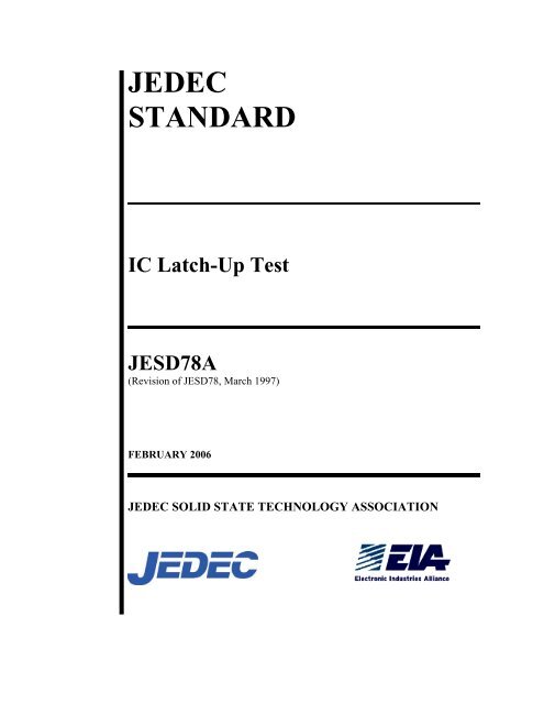 JEDEC STANDARD - IC Latch-Up Test JESD78A