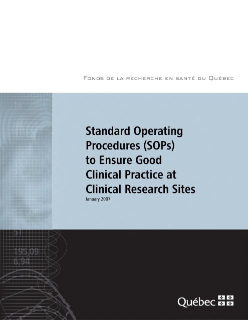 Standard Operating Procedures (SOPs) to Ensure Good Clinical ... Standard Operating Procedures (SOPs) to Ensure Good Clinical ...