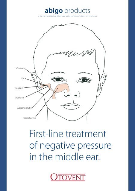First-line treatment of negative pressure in the middle ear.