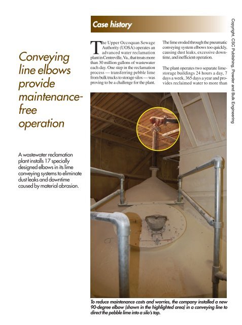 Conveying line elbows provide maintenance - Powder and Bulk ...