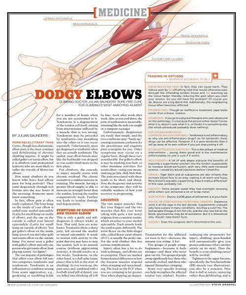 dodgy elbowS - Dr. Julian Saunders