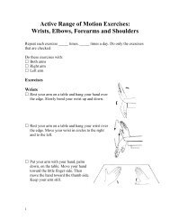 Self-Range of Motion Exercises for Shoulders, Arms, Wrists, Fingers