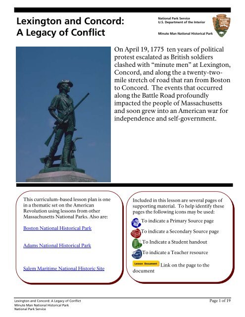 Lexington and Concord: A Legacy of Conflict - National Park Service