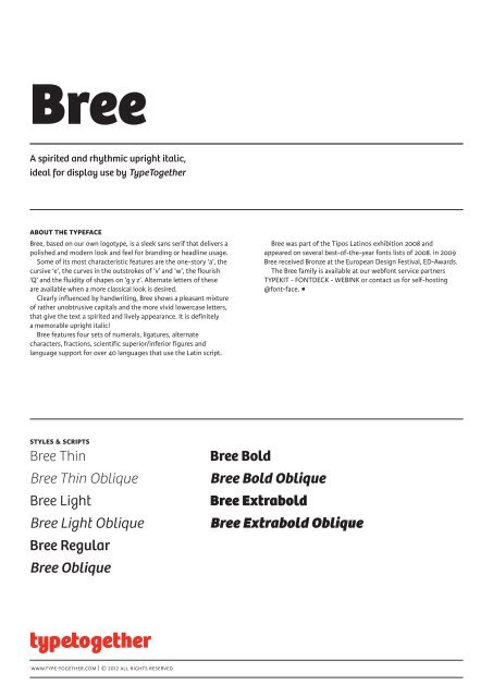 Bree Light Oblique - Type Together