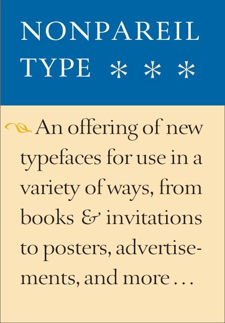 specimen pdf - nonpareil type
