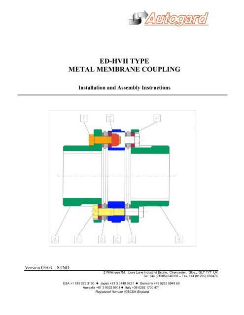 ED-HVII TYPE METAL MEMBRANE COUPLING - Autogard