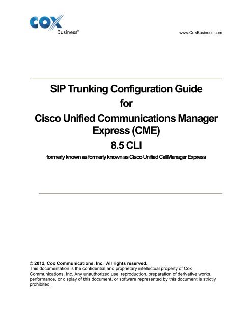 CME - Cox Communications