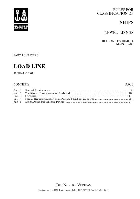 LOAD LINE - DNV Exchange
