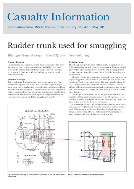 Rudder trunk used for smuggling - Maritime Security Council