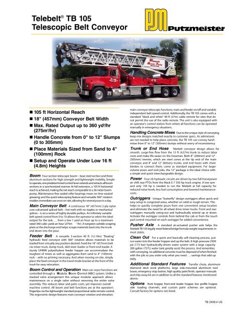 Telebelt® TB 105 Telescopic Belt Conveyor - Wisconsin Material ...