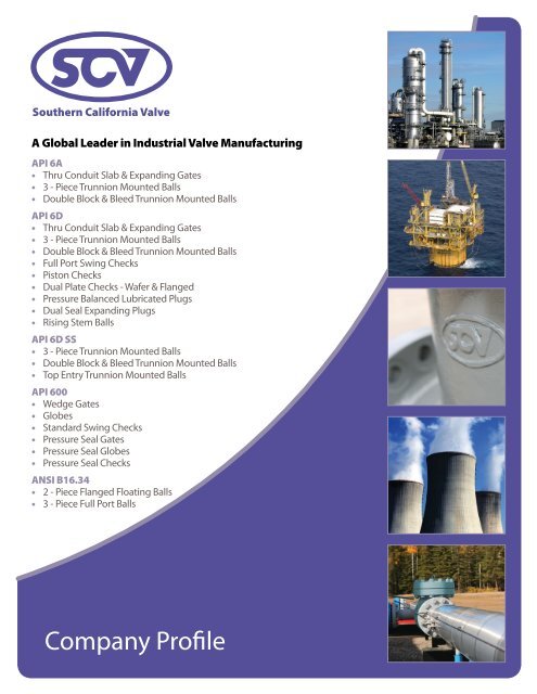 SCV Company Profile - Southern California Valve