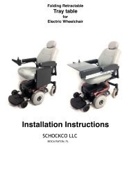 Installation Instructions - WHEELCHAIR TRAY TABLE