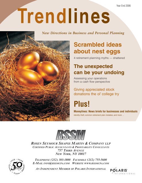 Scrambled ideas about nest eggs - Rosen Seymour Shapss Martin ...