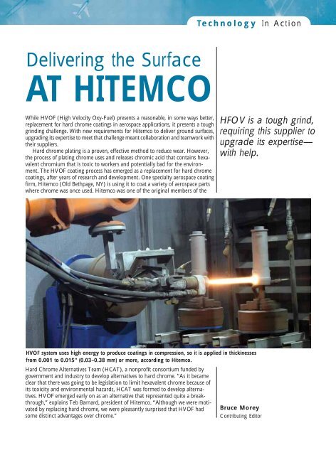 Delivering the Surface at Hitemco - Machine Tool Systems Inc