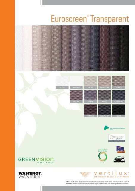 Euroscreen® Transparent - Vertilux