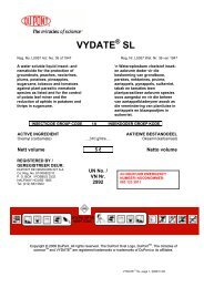 PLANTS Vydate ® applied