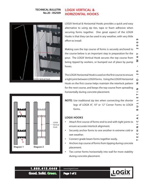 20. LOGIX Vertical & Horizontal Hooks - Logix ICF