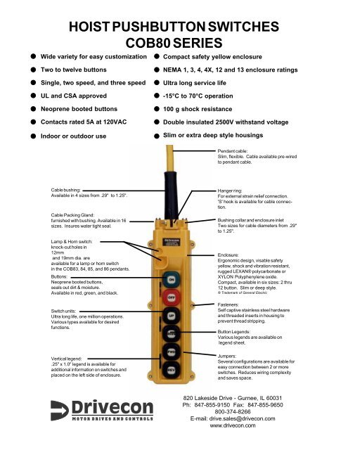 download cutsheet - Drivecon