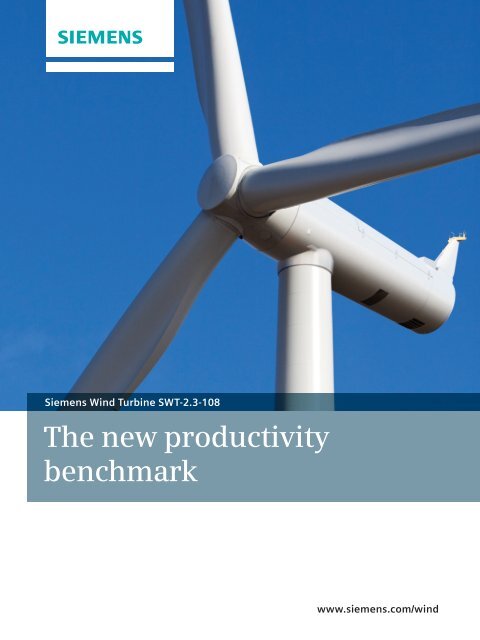 Siemens Wind Turbine SWT-2.3-108 - Siemens Energy