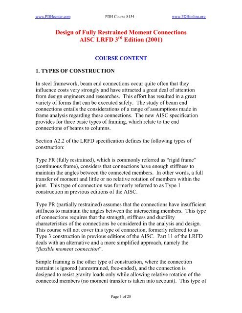 Design of Bolted and Welded Connection per AISC LRFD 3rd ... - INTI