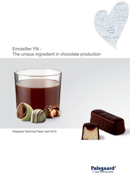 Emulsifier YN - The unique ingredient in chocolate ... - Palsgaard A/S