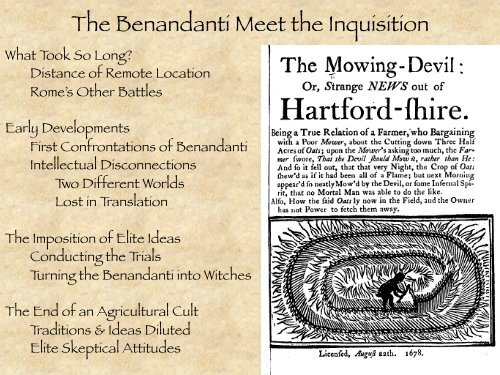 The Benandanti Meet the Inquisition - David Scott Gehring