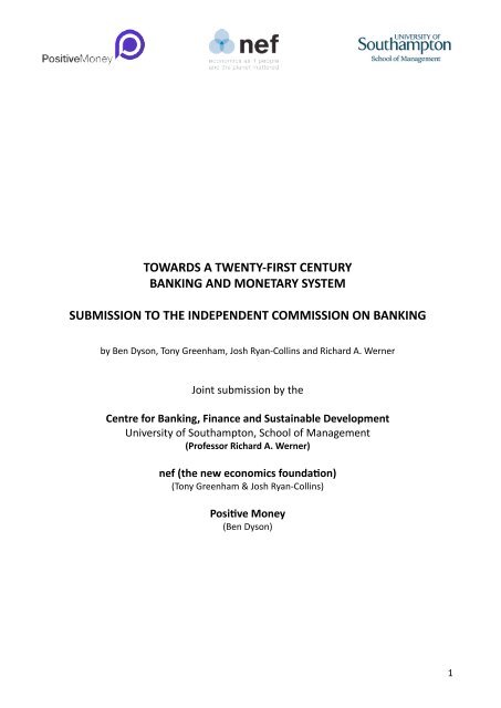 NEF-Southampton-Positive-Money-ICB-Submission