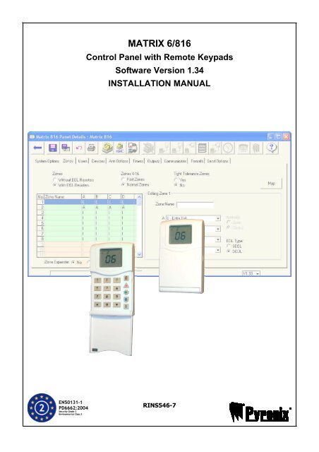 RINS546-7 Matrix 6, 816 Installation