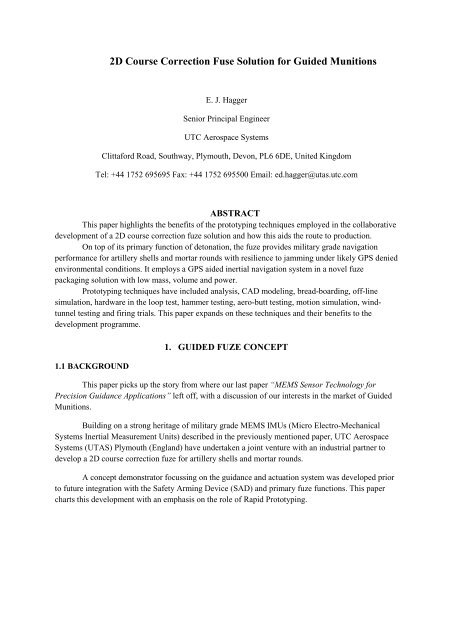 2D Course Correction Fuse Solution for Guided Munitions