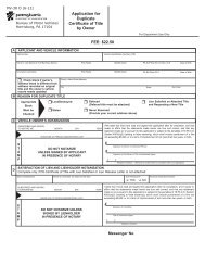 Driving Record Information - PennDOT Driver and Vehicle Services