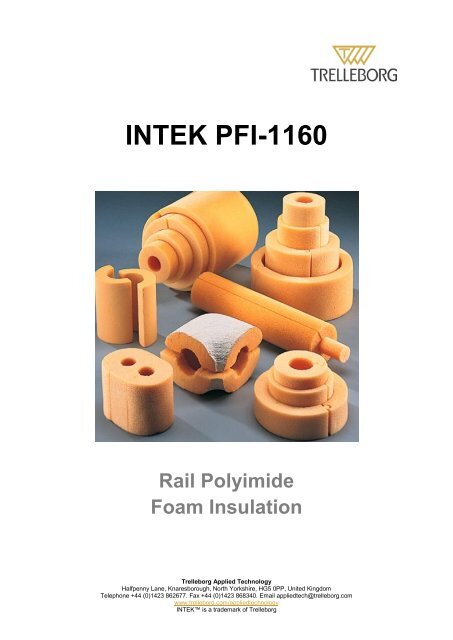INTEK PFI-1160 Technical Data Sheet - Trelleborg