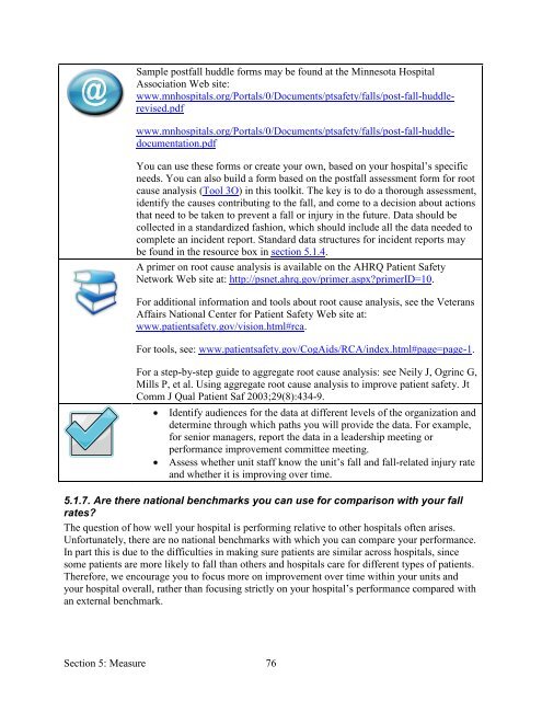 Sample postfall huddle fo
